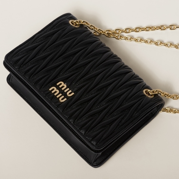 Miu Miu | Bags | Miu Miu Matelasse Mini Bag Black | Poshmark